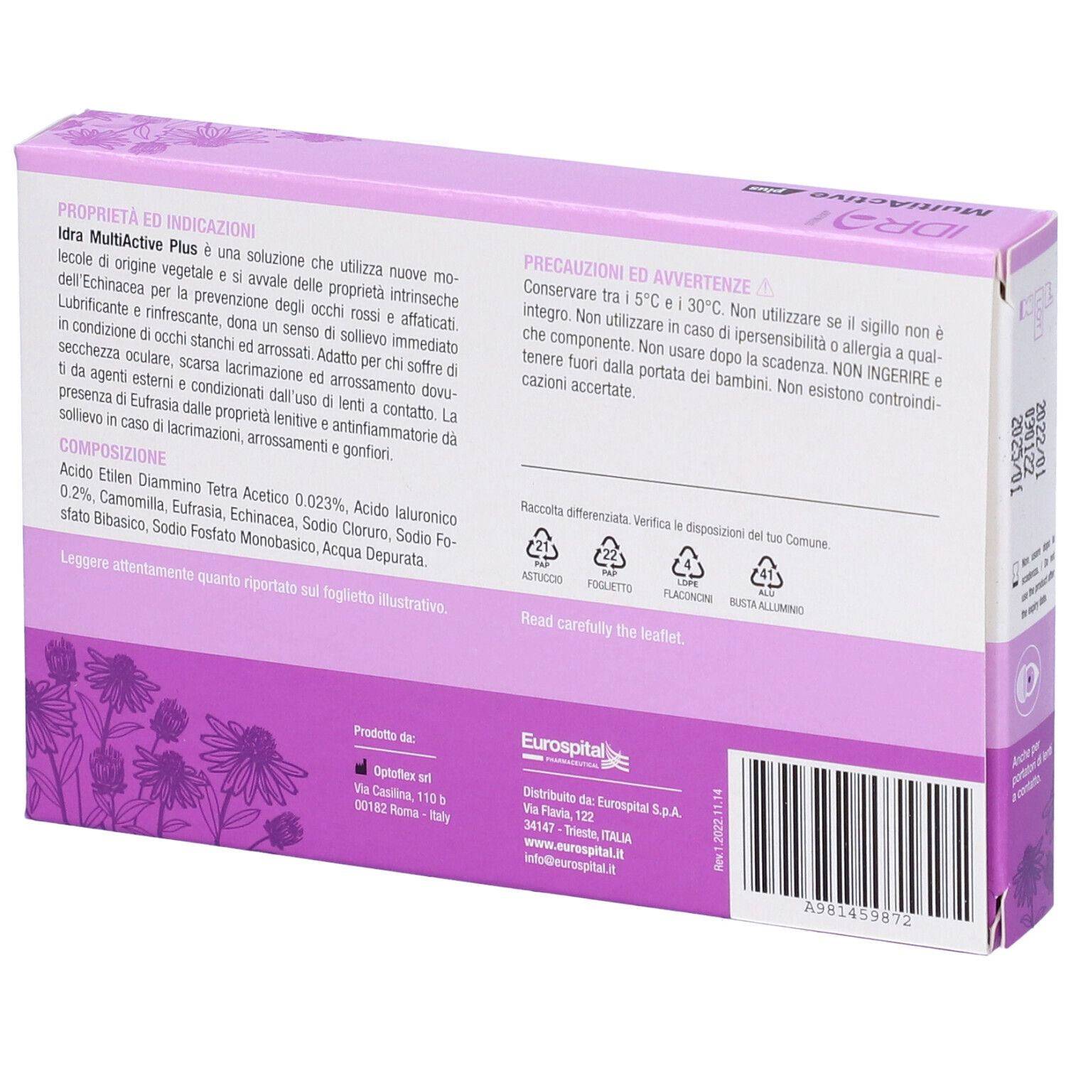 Sterilens IDRA MultiActive Plus Triplice Azione 10x0,5 ml - Redcare
