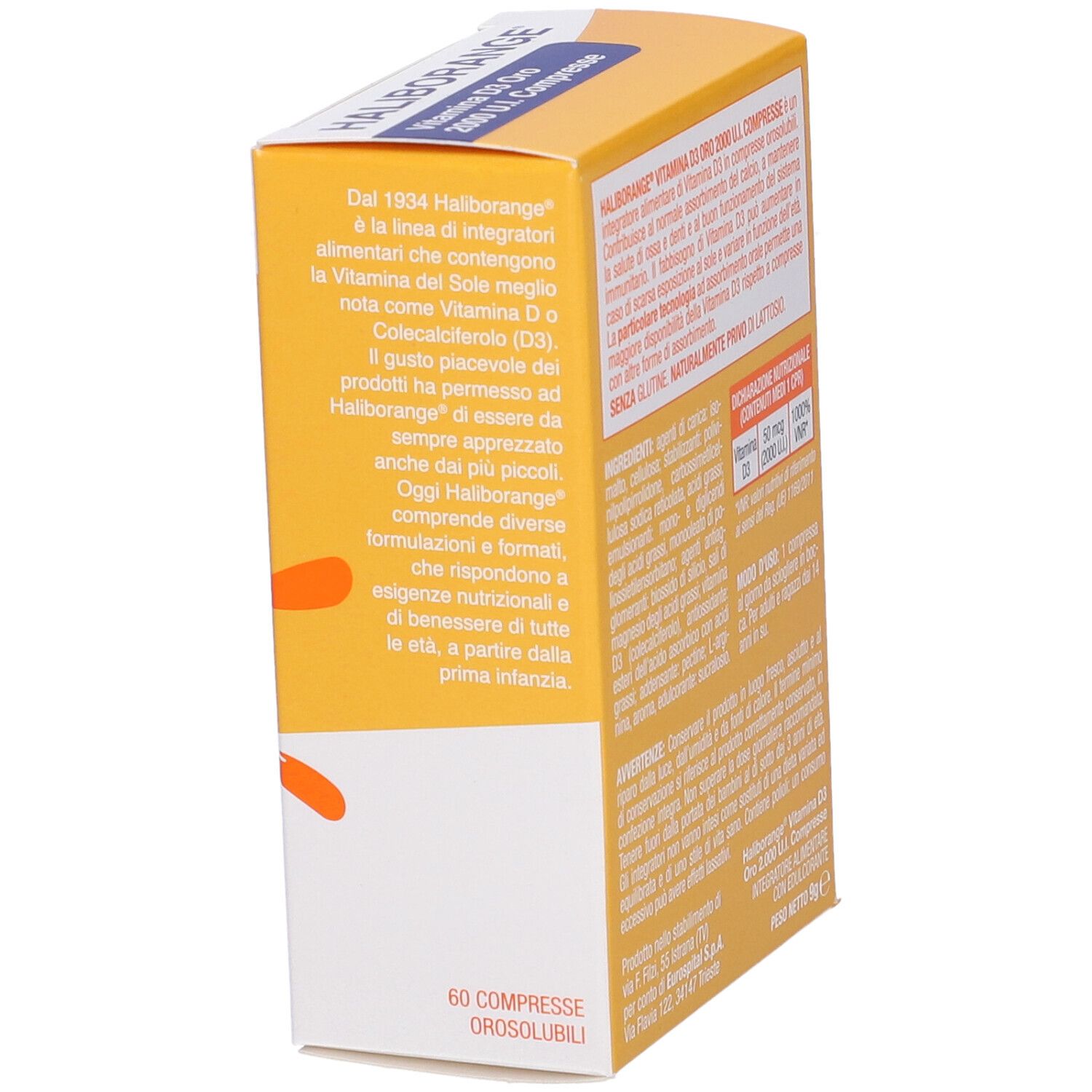 Haliborange Vitamina D3 Oro 2.000 U.i. Compresse 9 g - Redcare