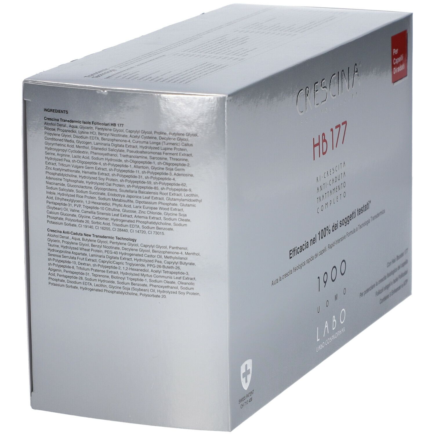 CRESCINA® Transdermic Isole Follicolari e Anti-Caduta Trattamento Completo HB 177 1900 Uomo 40x3 ...