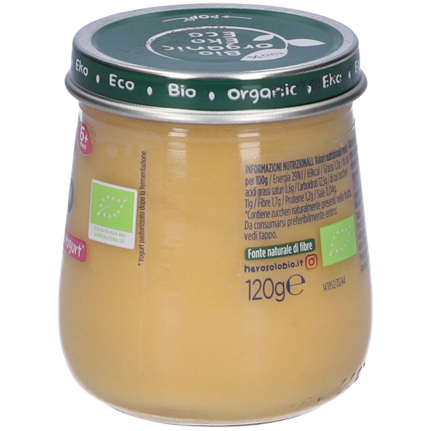 Hero Baby Solo Omogeneizzato Merenda Frutta-yogurt 120 g - Redcare