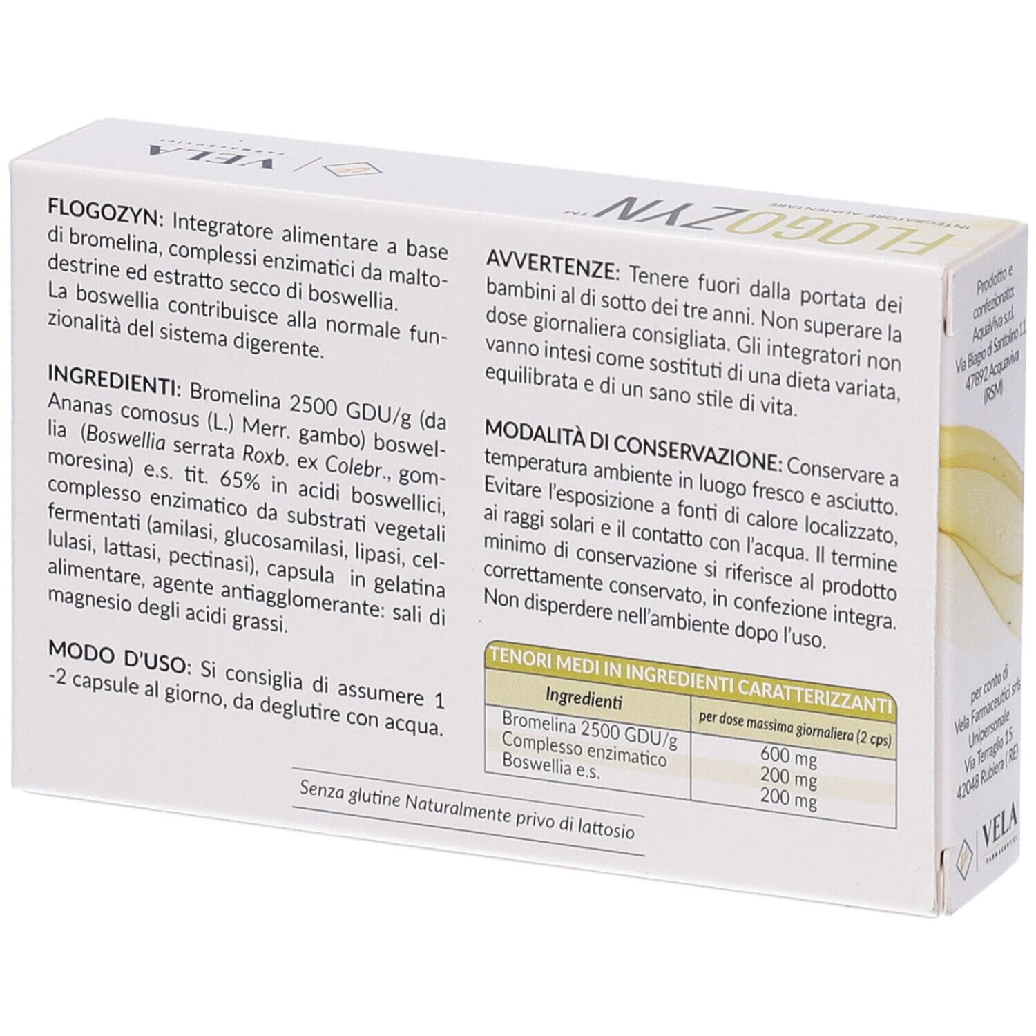 VELA Flogozyn Integratore Alimentare Capsule 15,4 g - Redcare