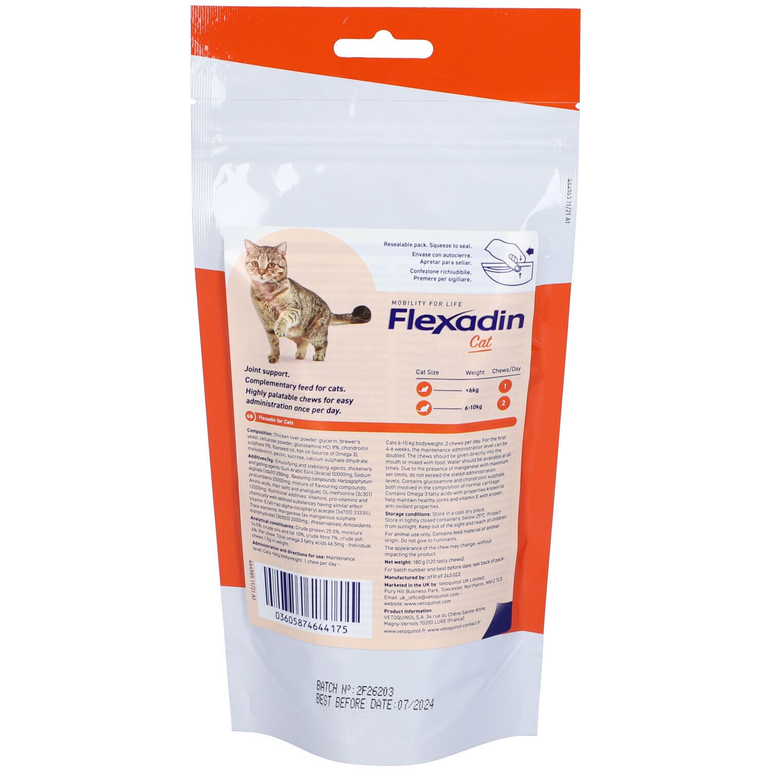 Vetoquinol Flexadin Cat 120 pz - Redcare