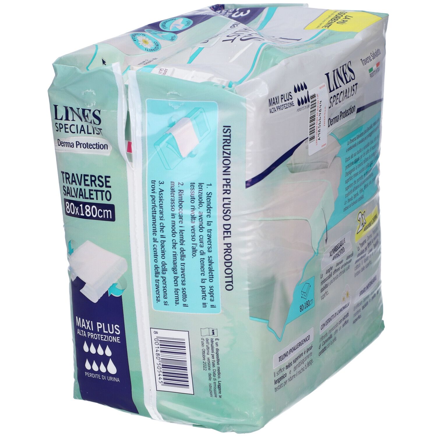 LINES Specialist Derma Protection Traverse Salvaletto 80x180 cm 13 pz ...