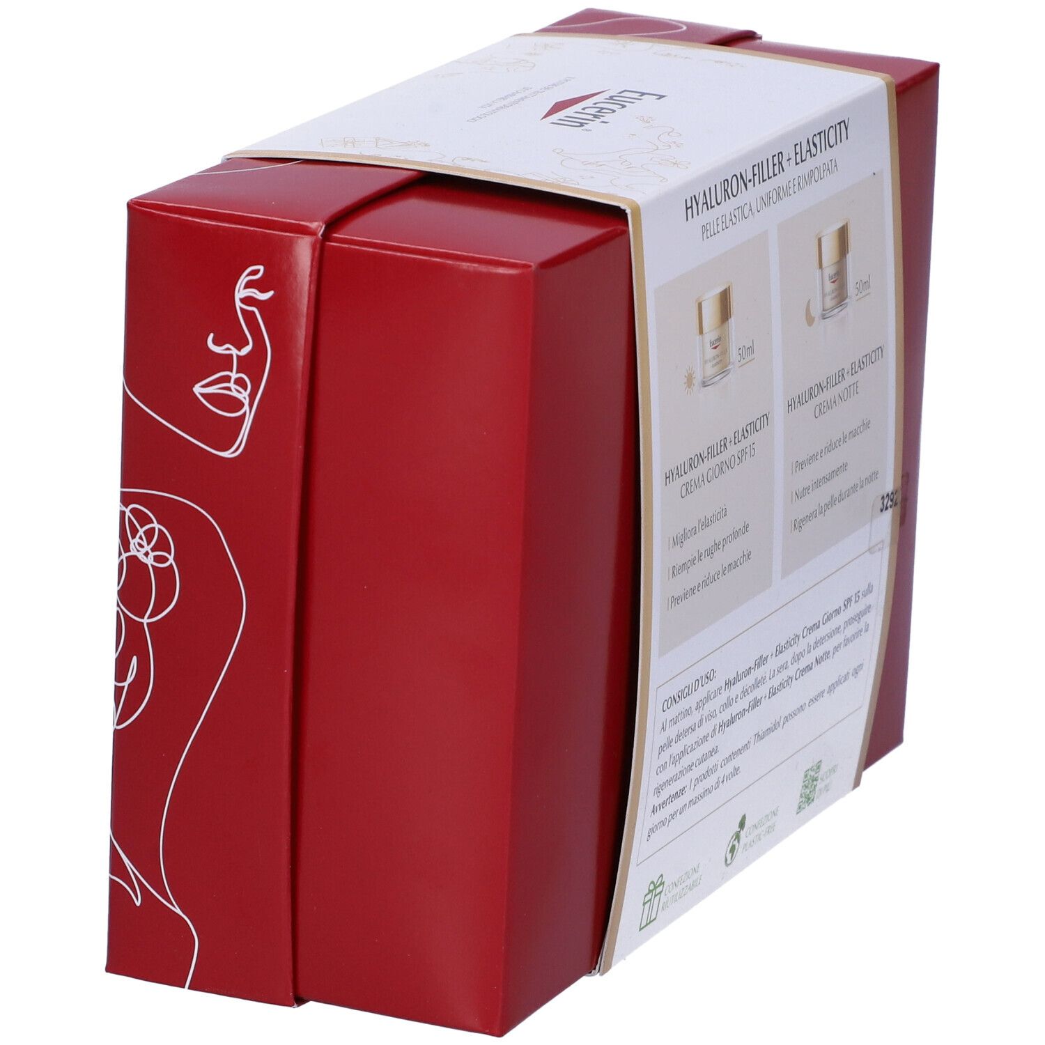 Eucerin Box Hyaluron-Filler+ Elasticity Crema Giorno + Crema Notte 1 pz ...