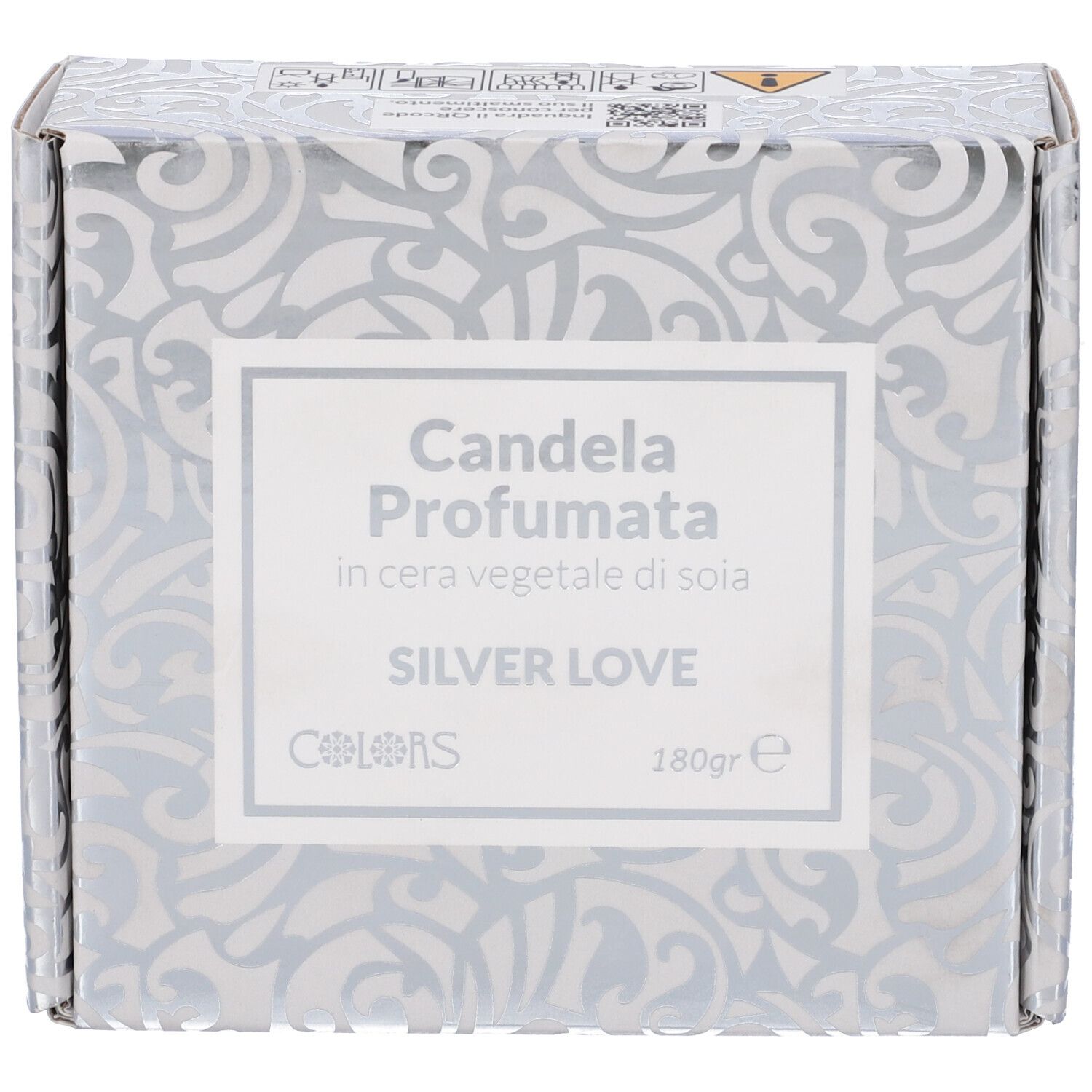Colors Candela Profumata Silver Love in Cera Vegetale 1 pz - Redcare