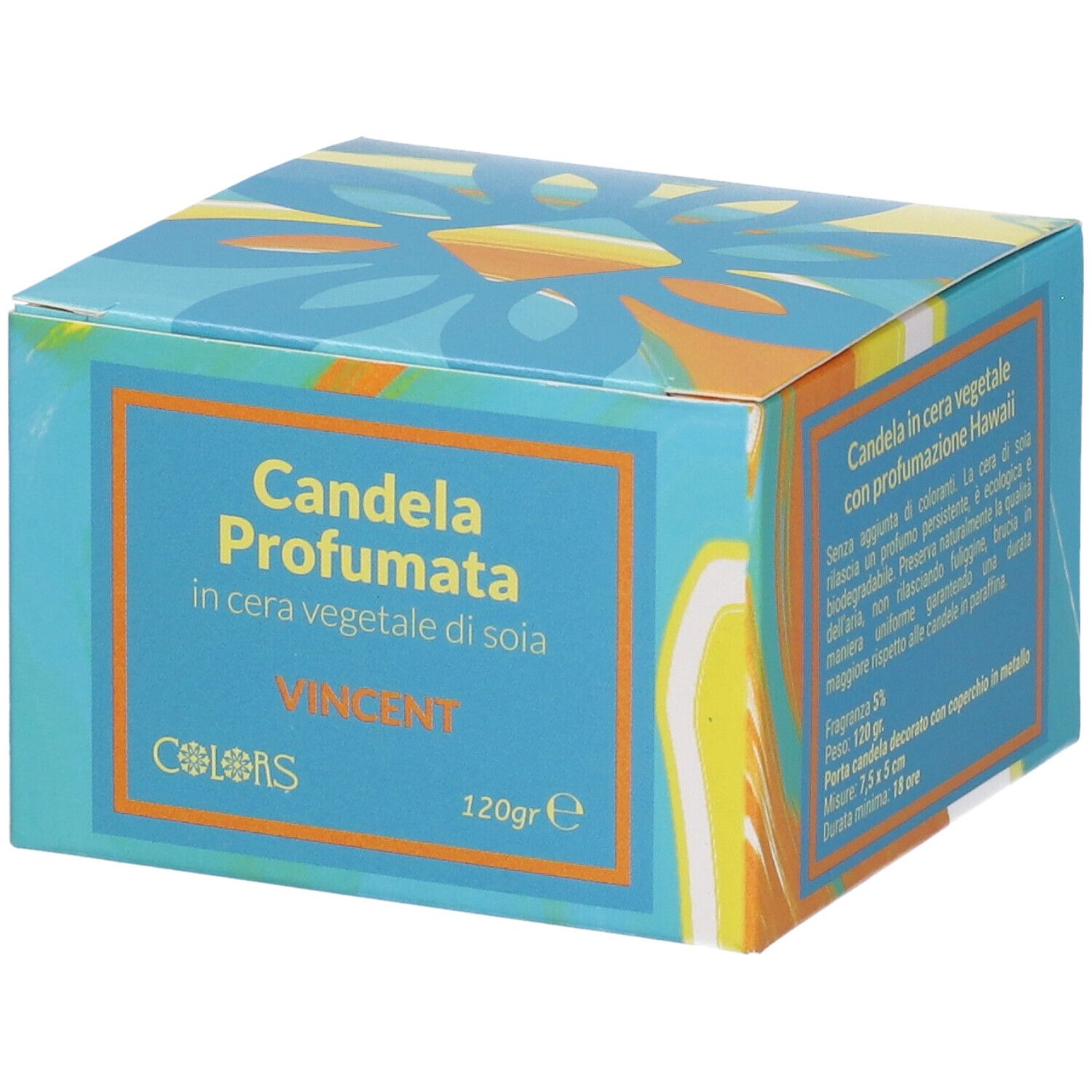 Colors Candela Profumata Vincent in Cera Vegetale 1 pz - Redcare