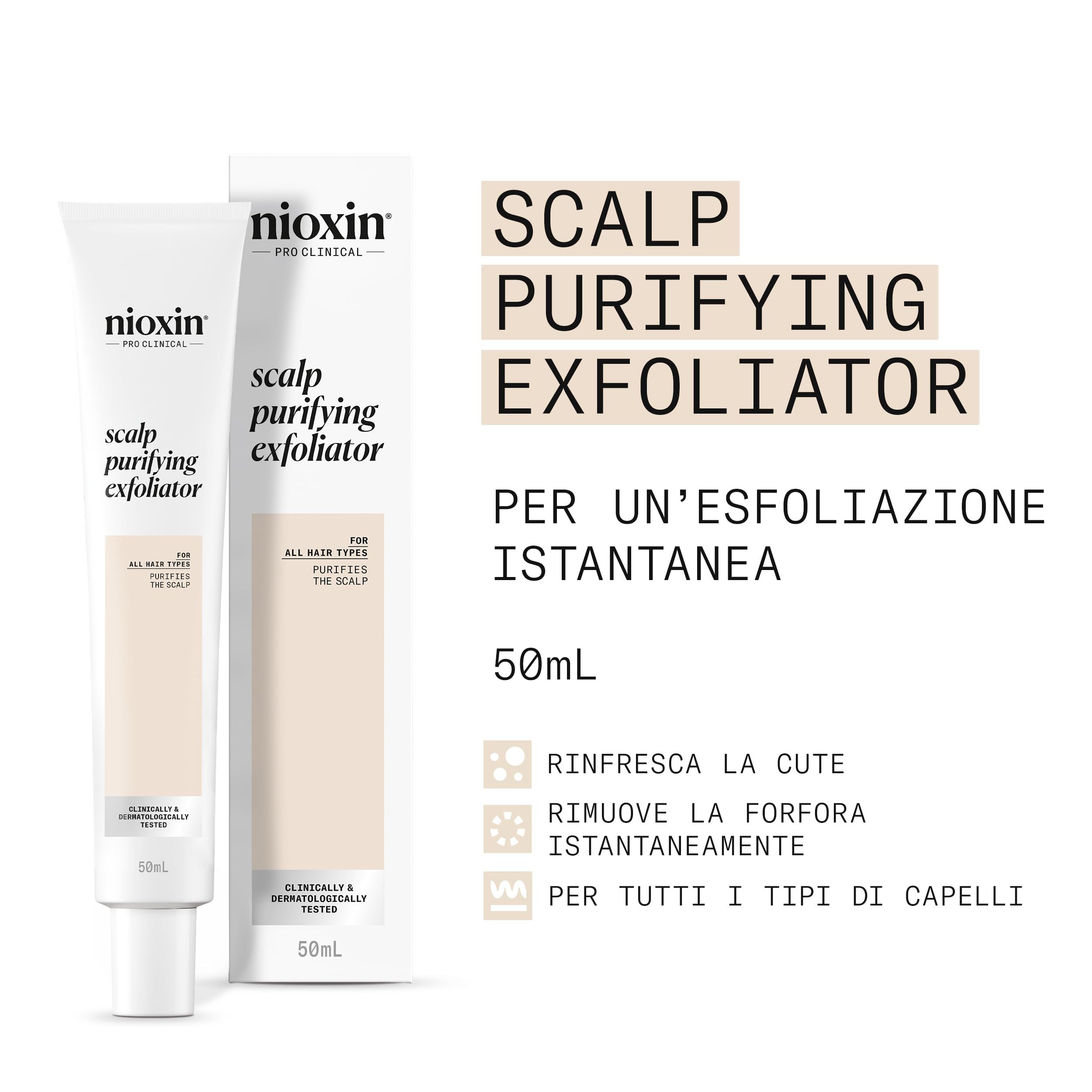Nioxin Scalp Purifying Exfoliator – Esfoliante purificante per cute, 50 ...