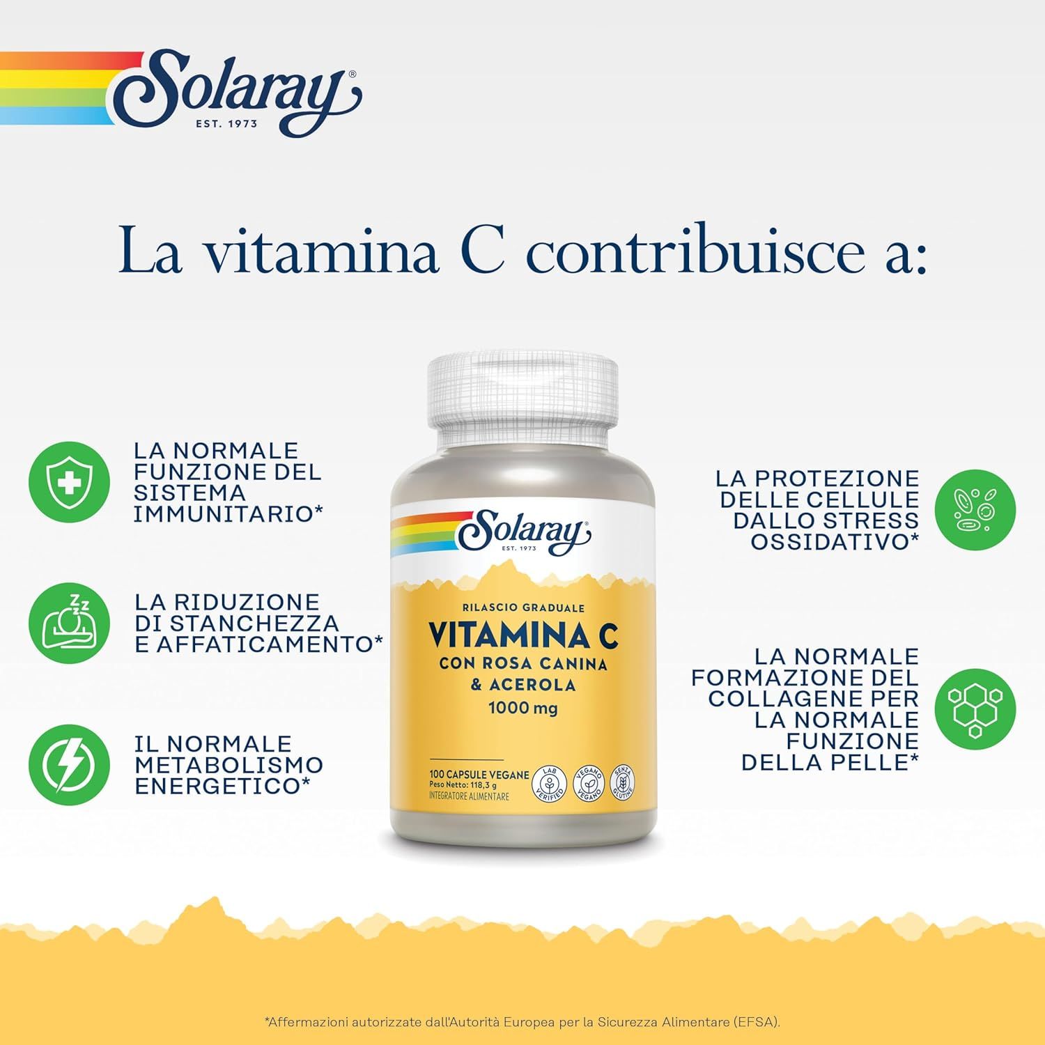 Solaray Vitamina C Capsula 100 pz - Redcare