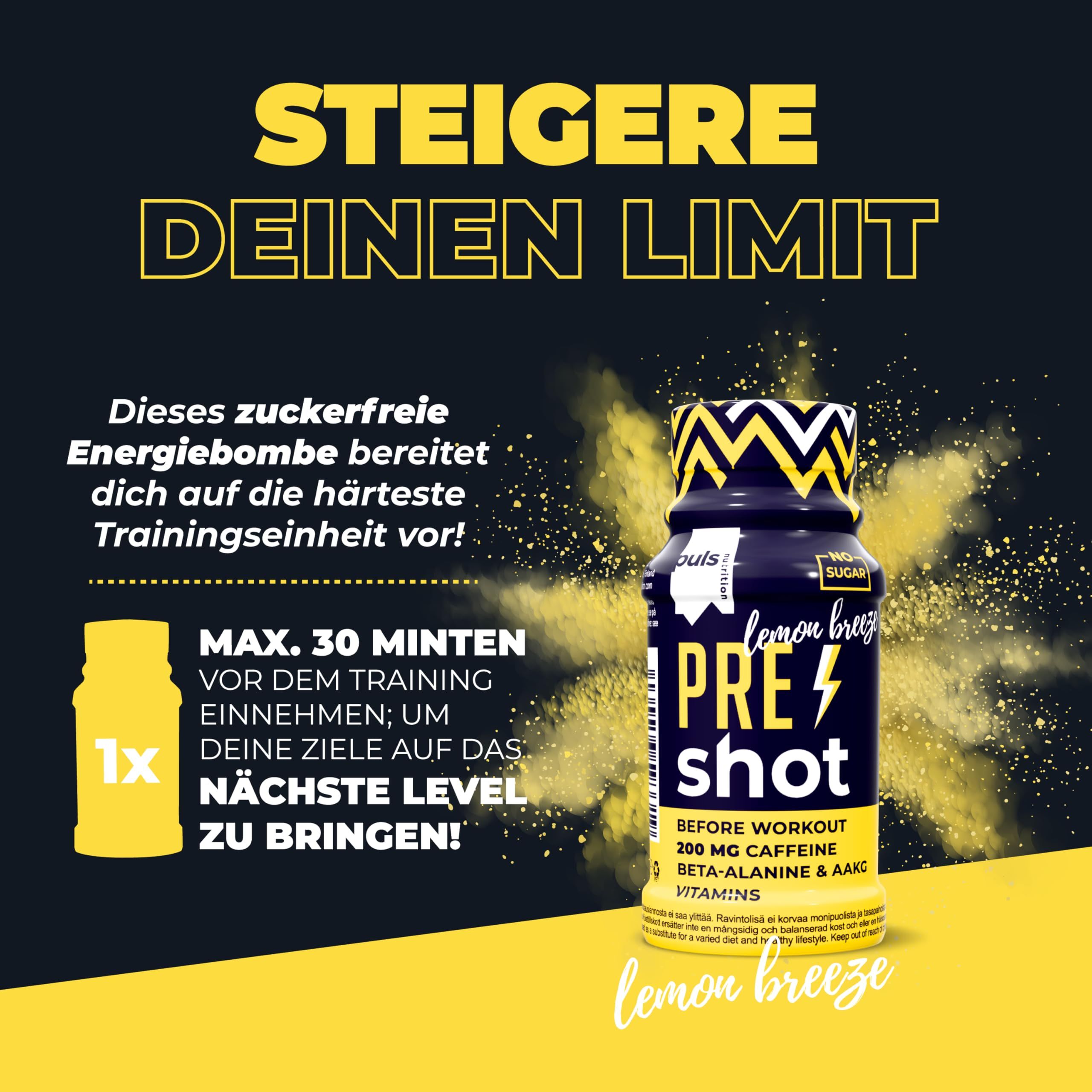 Puls Nutrition Pre Workout Shot Brezza di Limone 60 ml - Redcare