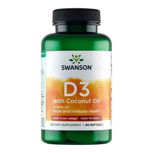 Swanson Vitamina D3 con olio di cocco 60 pz - Redcare