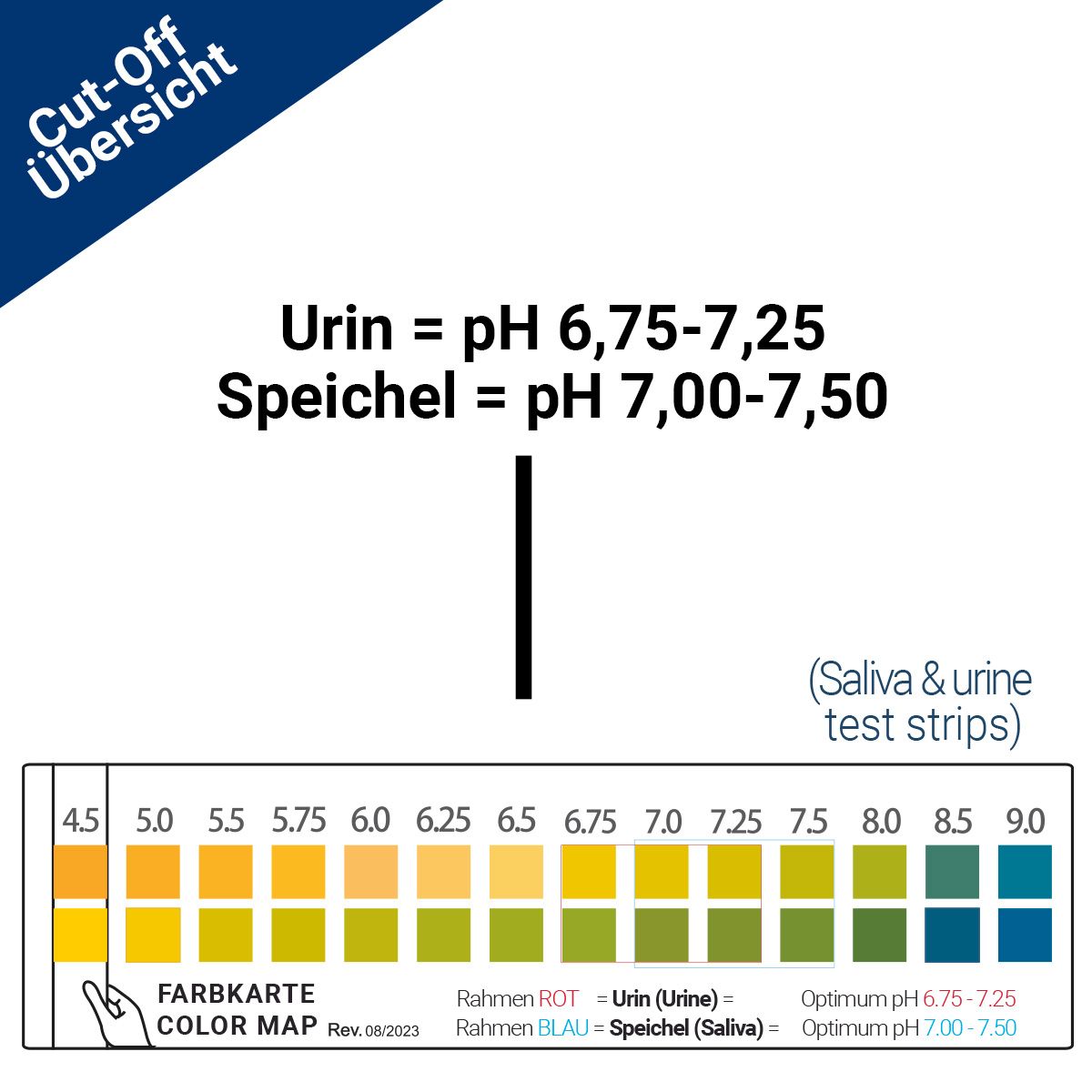 BMUT Strisce reattive pH per urina e saliva 100 pz - Redcare