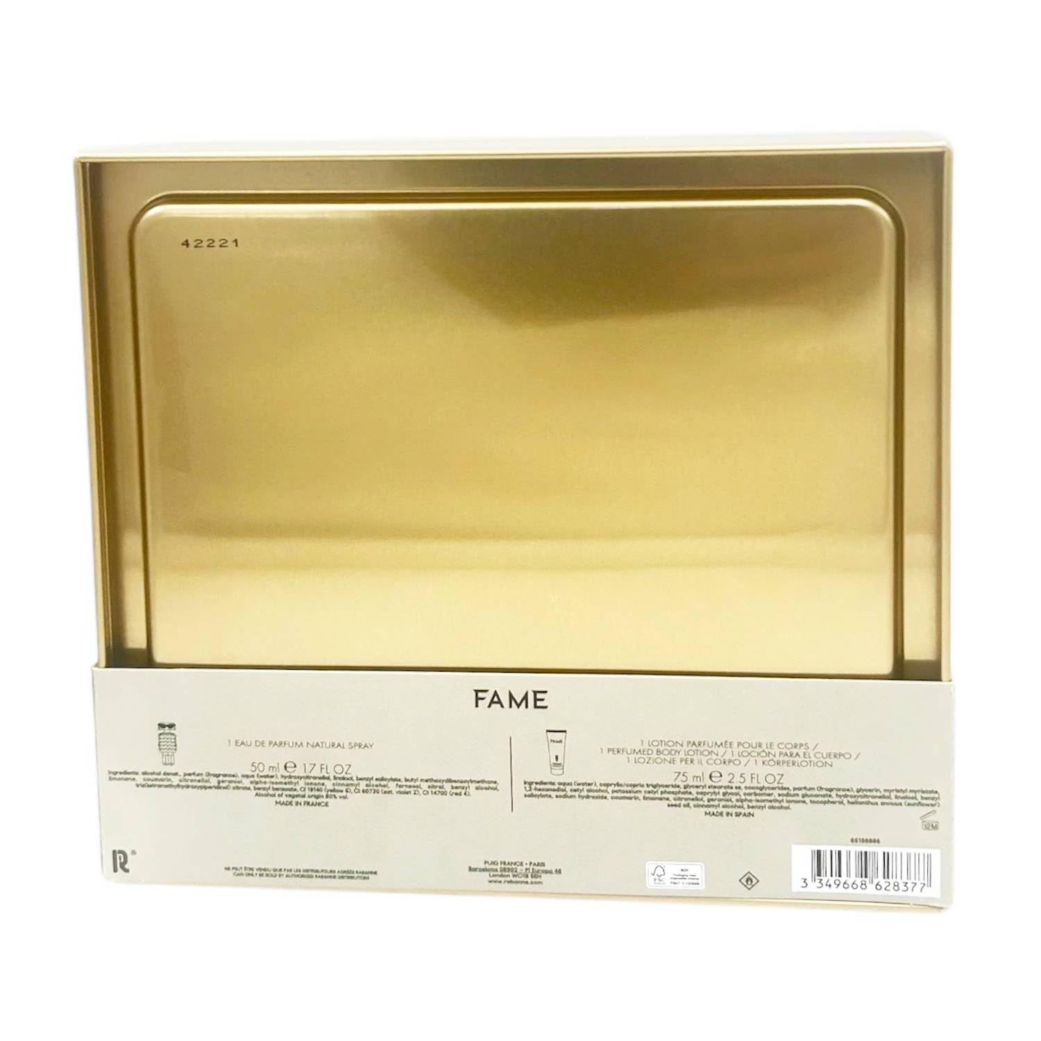 Paco Rabanne Fame Eau De Parfum Spray 50ml + Lozione per il corpo 75ml Set 1 ml - Redcare